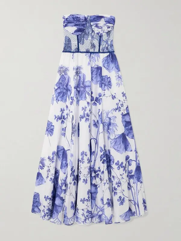 Charo Ruiz Ibiza Kolay Floral-print Maxi Dress - Blue