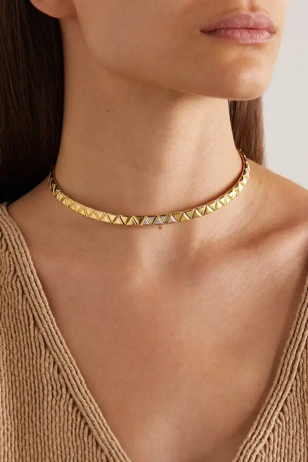 Marina B Triangoli 18-karat Diamond Choker