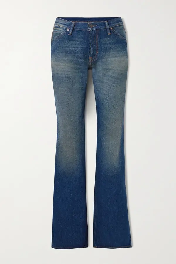 Acne Studios Low-rise Bootcut Organic Jeans - Blue