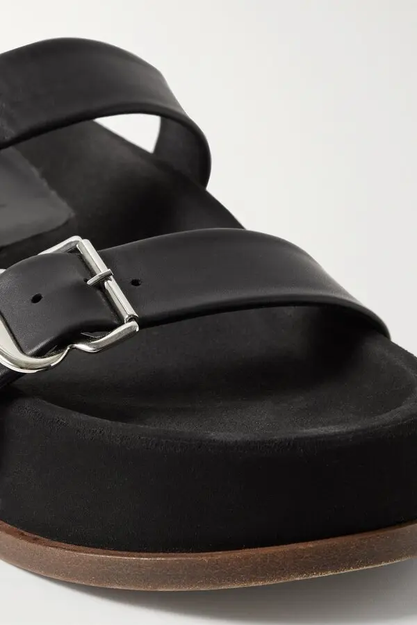 Gabriela Hearst Wren Leather Platform Slides