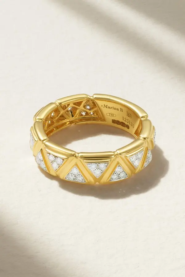 Marina B Triangolini 18-karat Diamond Ring - Gold