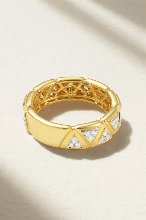 Marina B Triangolini 18-karat Yellow Diamond Ring