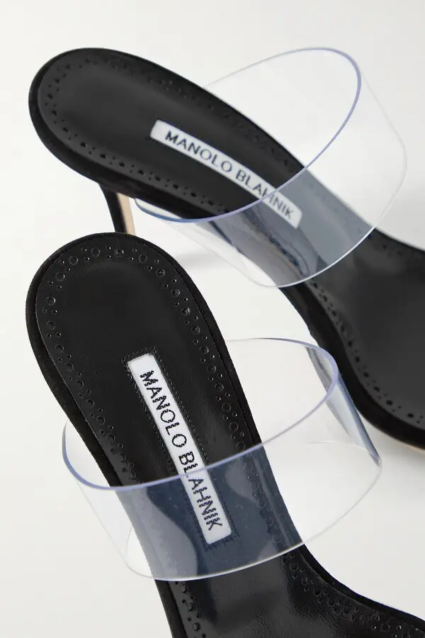 Manolo Blahnik Scolto 90 Pvc Mules
