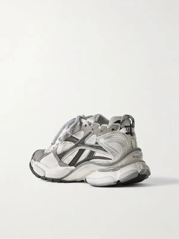 Balenciaga Runner Suede And Rubber-trimmed Shell Sneakers