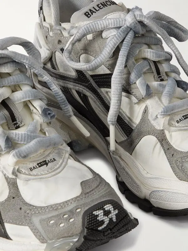 Balenciaga Runner Suede And Rubber-trimmed Shell Sneakers
