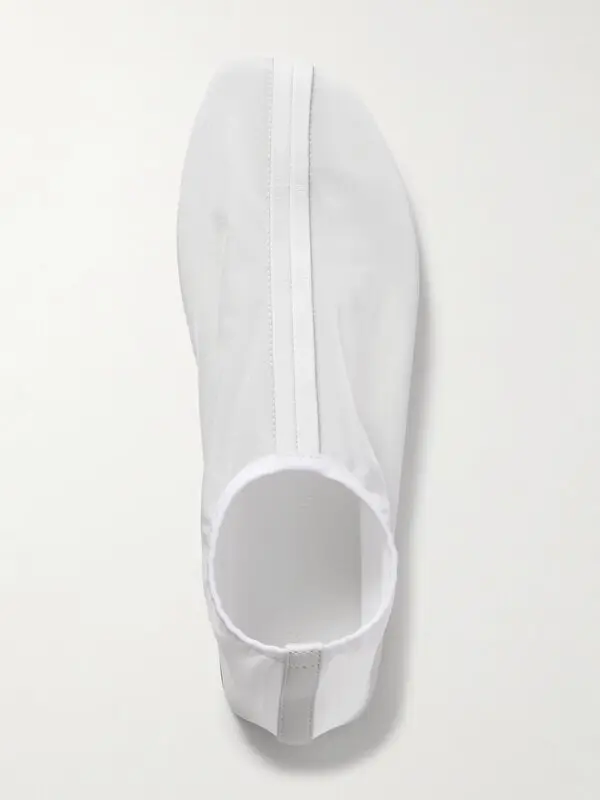 Christopher Esber Leather-trimmed Mesh Ballet Flats - White