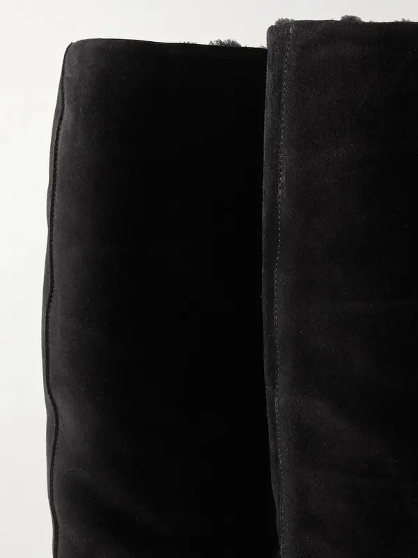Legres Shearling-lined Suede Knee High Boots