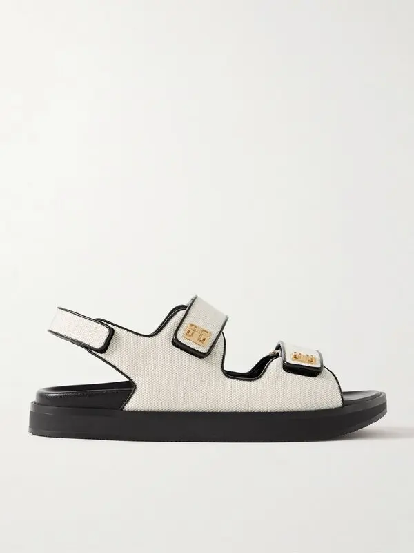 Givenchy 4g Logo Canvas Sandals