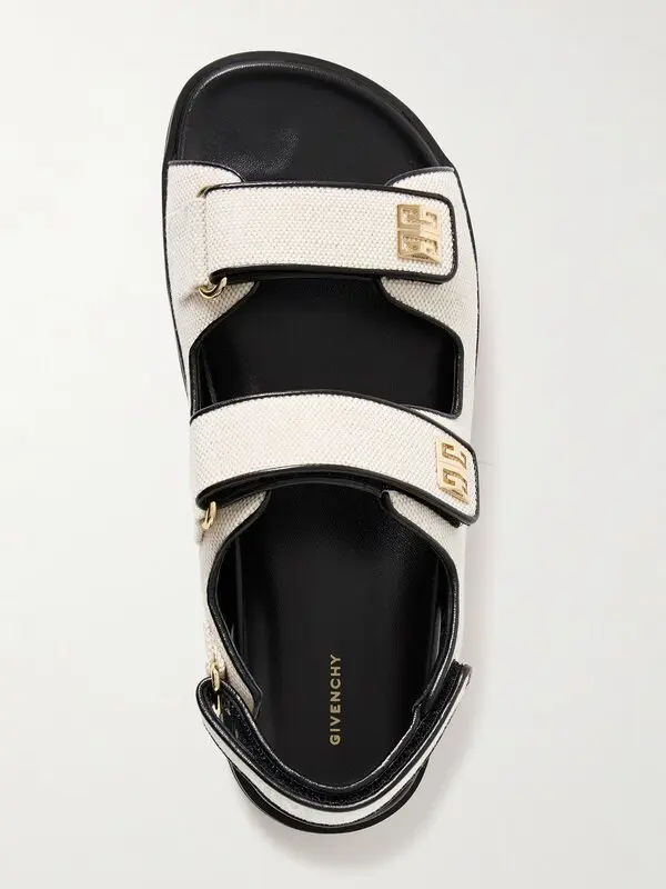 Givenchy 4g Logo Canvas Sandals