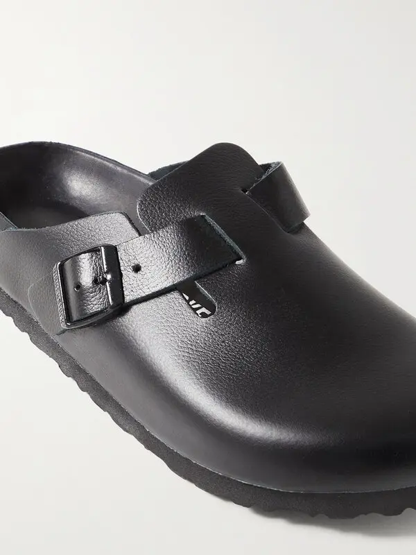 BIRKENSTOCK Boston Leather Clogs - Black