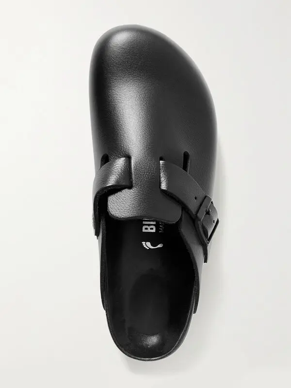BIRKENSTOCK Boston Leather Clogs - Black
