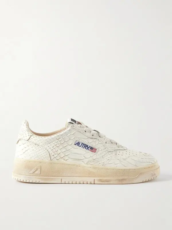 AUTRY Medalist Super Vintage Snake-effect Sneakers