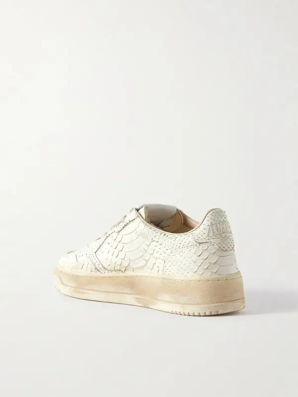 AUTRY Medalist Super Vintage Snake-effect Sneakers