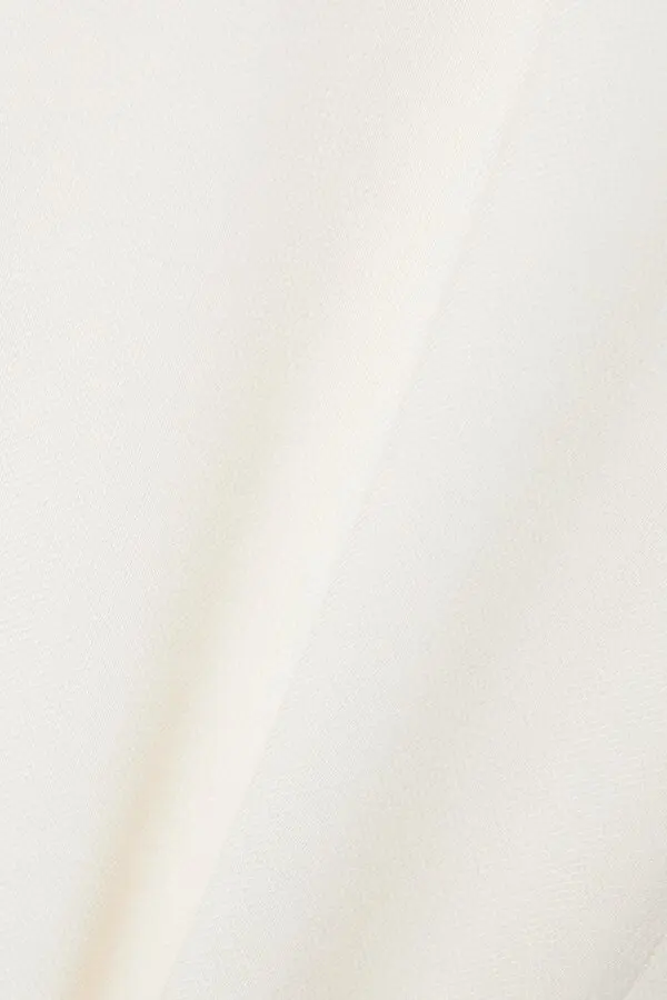 CAES Pintucked Grain De Poudre Maxi Dress