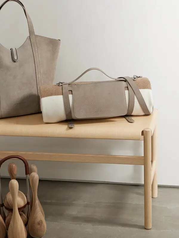Brunello Cucinelli Textured-leather Blanket Holder
