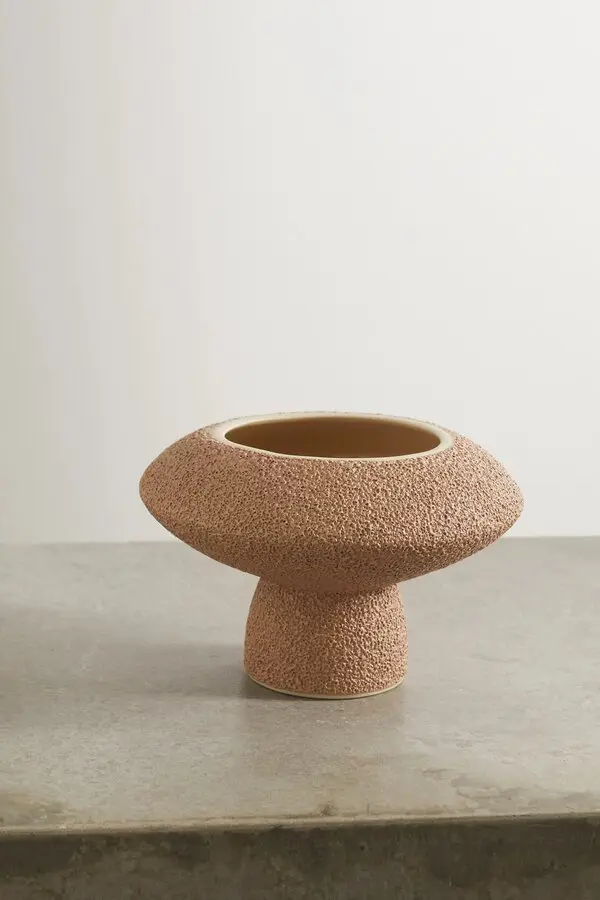 MARLOE MARLOE Net Sustain Lully Glazed Ceramic Vase - Neutrals