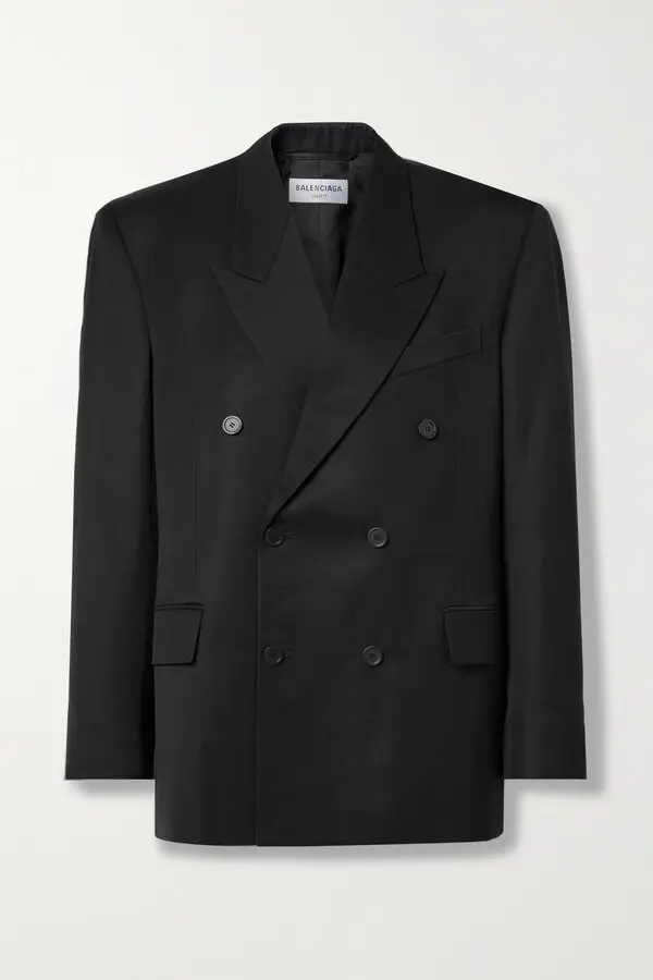 Balenciaga Double-breasted Wool-twill Blazer
