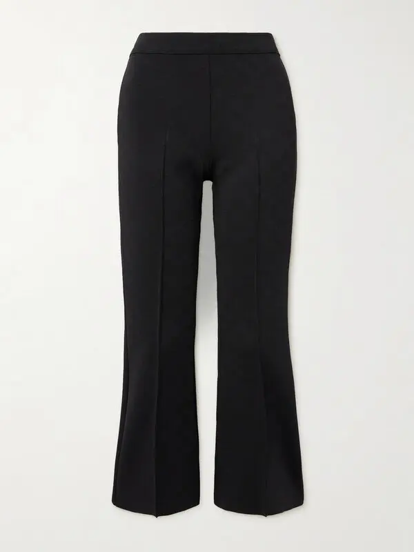 HIGH SPORT Checked Stretch-knit Cropped Pants