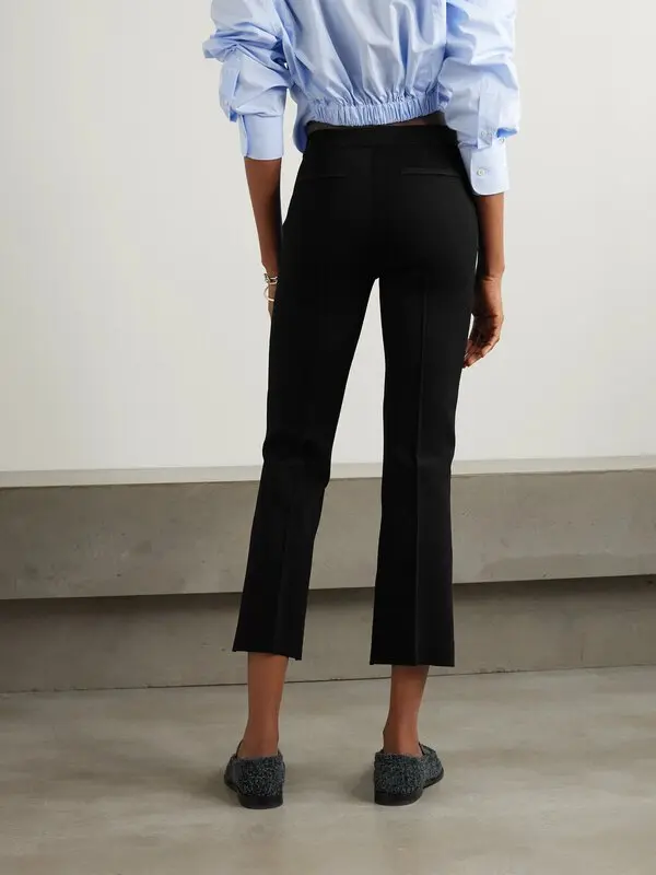 HIGH SPORT Checked Stretch-knit Cropped Pants