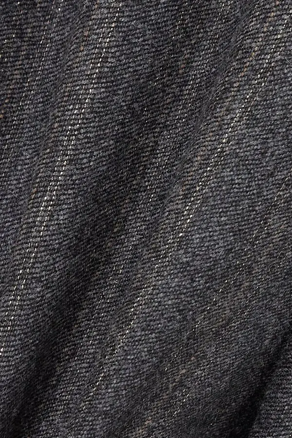 Brunello Cucinelli Striped Pleated Wool-blend Wide-leg Pants