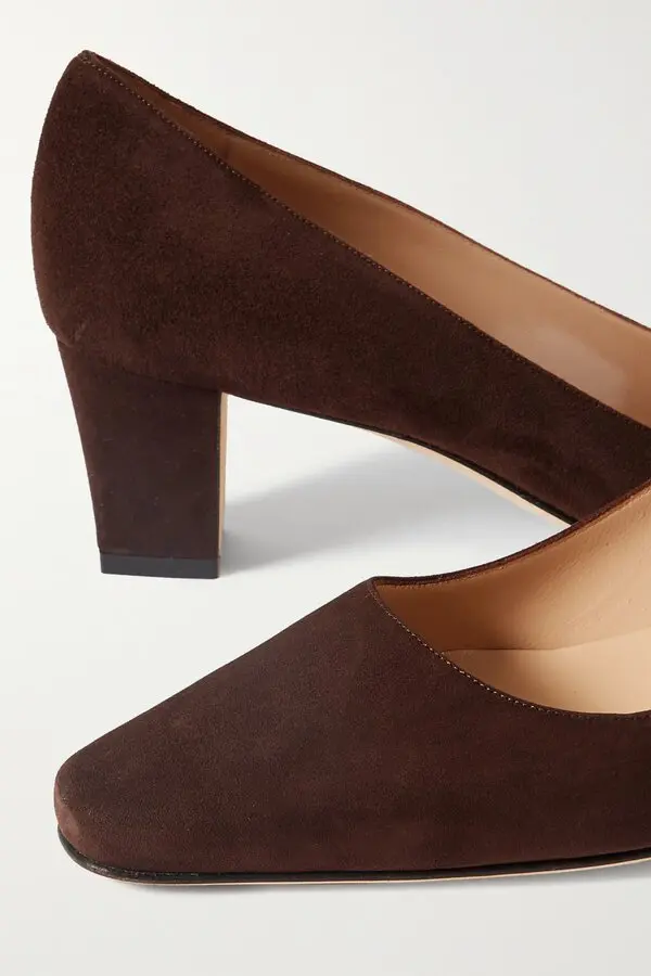 Manolo Blahnik Okkatopla 50 Suede Pumps
