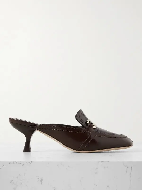 FERRAGAMO Elodye Leather Mules