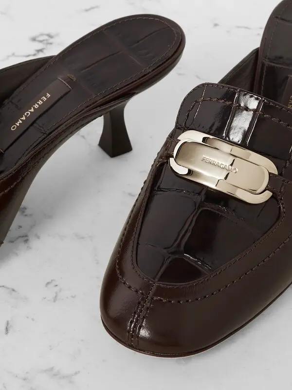 FERRAGAMO Elodye Leather Mules