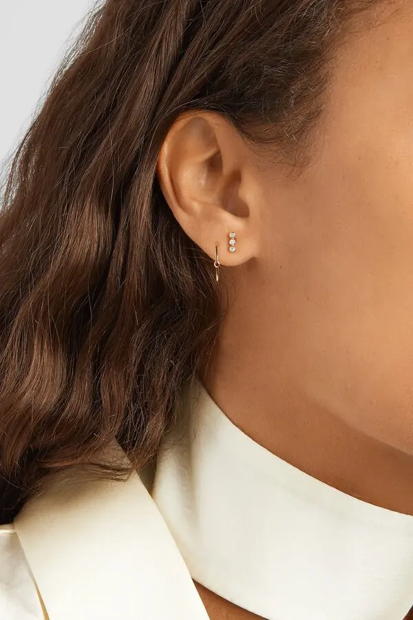 JENNIFER MEYER 18-karat Diamond Stud Earrings