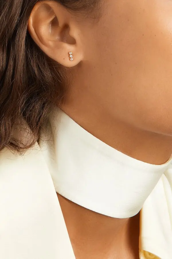 JENNIFER MEYER 18-karat Diamond Stud Earrings
