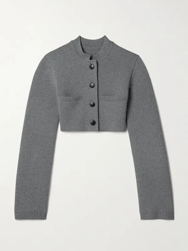 Khaite Ello Cropped Wool-blend Cardigan