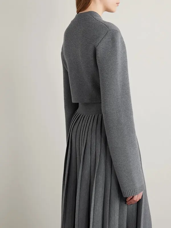 Khaite Ello Cropped Wool-blend Cardigan