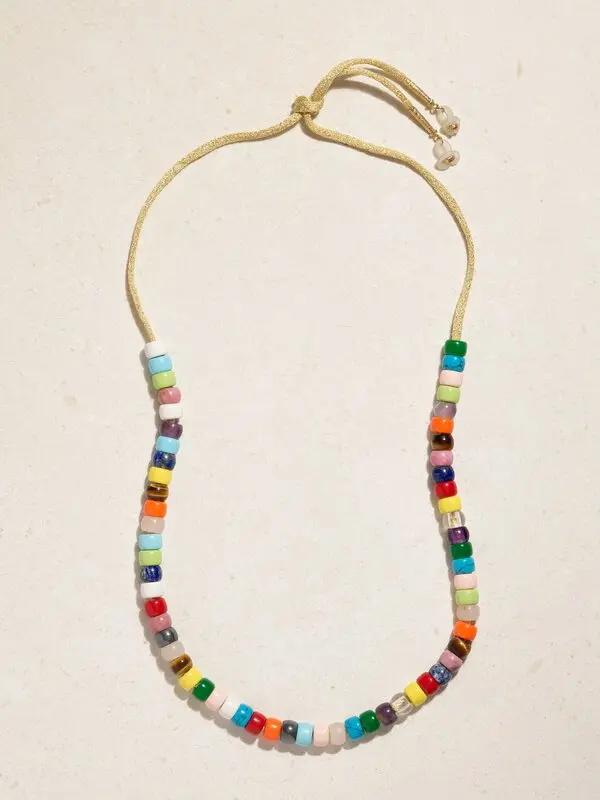 Carolina Bucci Forte Beads 18-karat Lurex Multi-stone Chain Kit - Gold