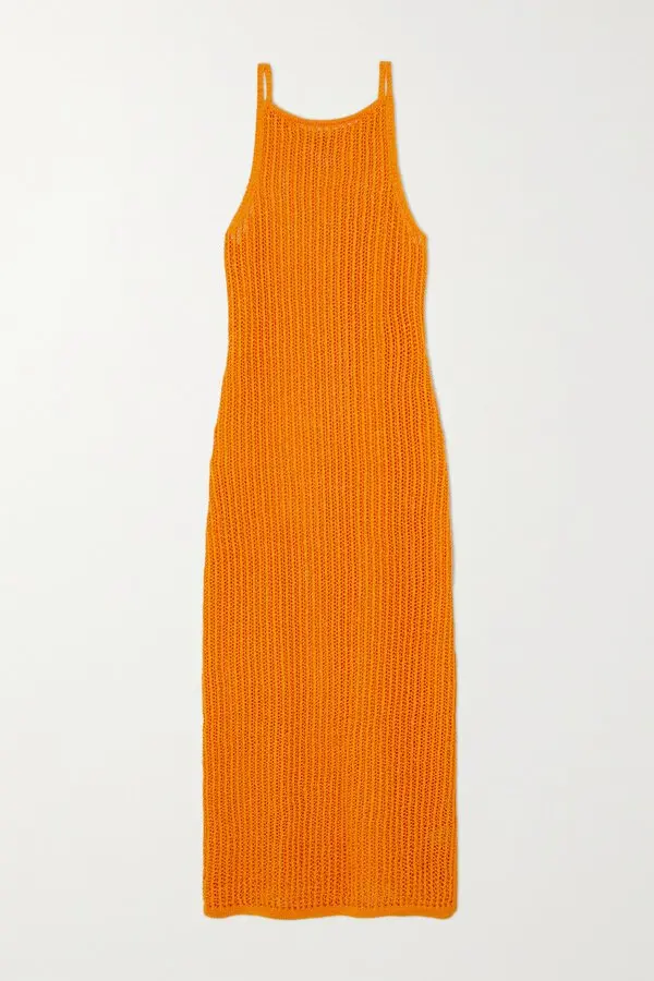 Cult Gaia Yaro Crocheted Cotton-blend Midi Dress - Yellow