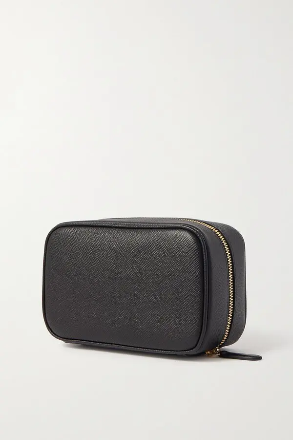 Smythson Panama Textured-leather Cosmetic Case