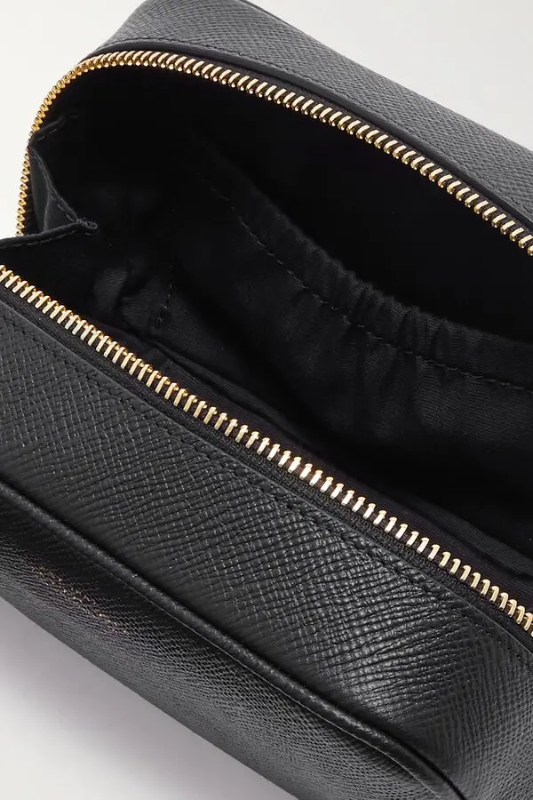 Smythson Panama Textured-leather Cosmetic Case