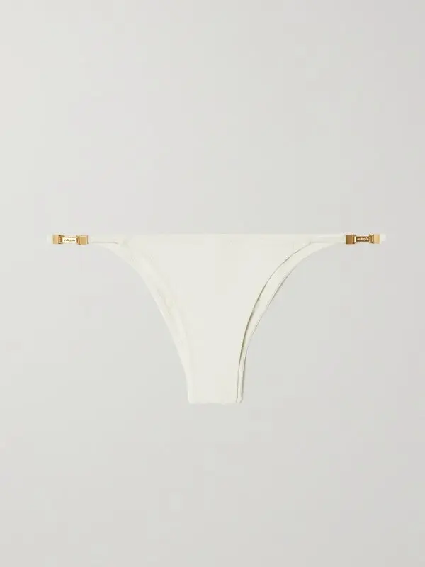 Cult Gaia Amberae Embellished Bikini Briefs - Neutrals