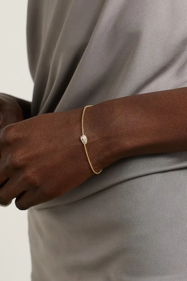 ANITA KO Palm Leaf 18-karat Diamond Bracelet