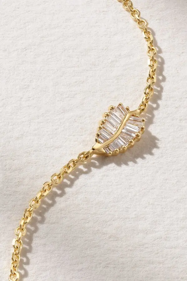 ANITA KO Palm Leaf 18-karat Diamond Bracelet