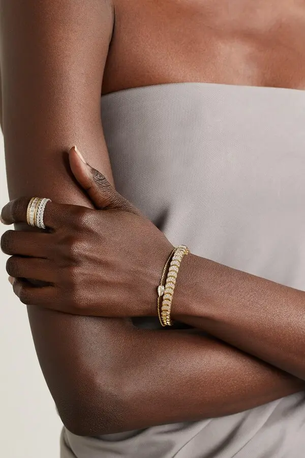 ANITA KO Palm Leaf 18-karat Diamond Bracelet