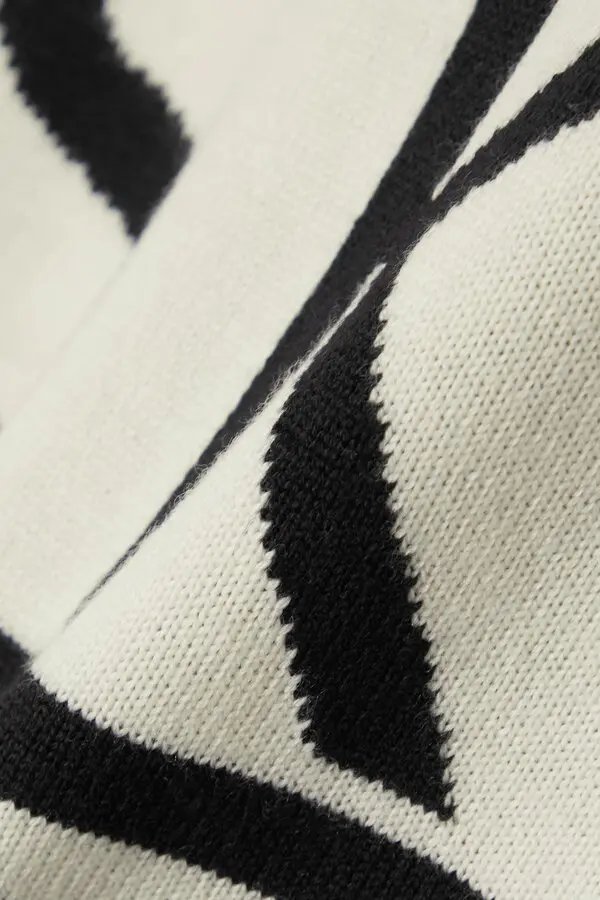 Perfect Moment Schild Intarsia Merino Wool Turtleneck Sweater