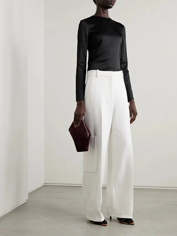 Khaite Vlad Satin Top - Black
