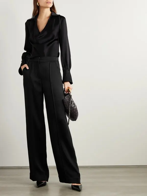 Simkhai Kyra Satin Wide-leg Trousers
