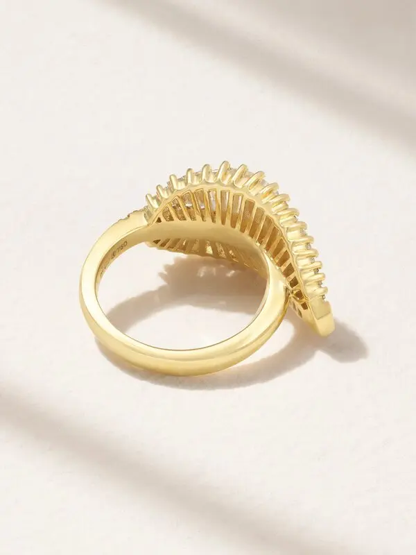 ANITA KO Palm Leaf Diamond Ring