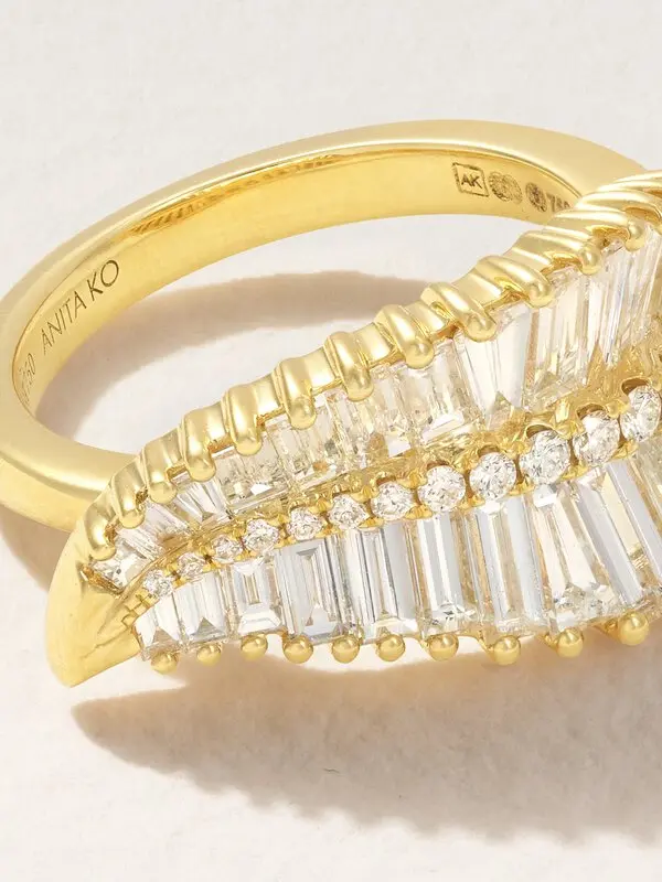 ANITA KO Palm Leaf Diamond Ring