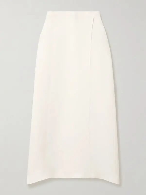 Khaite Mila Silk-gazar Maxi Skirt - White