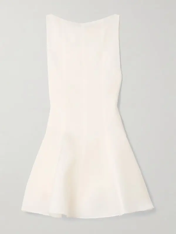 Khaite Mags Silk-gazar Mini Dress - Cream