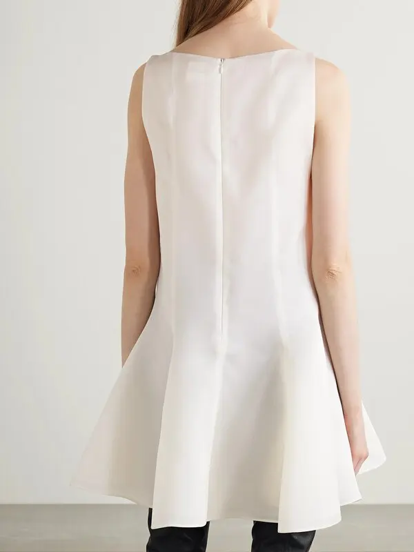 Khaite Mags Silk-gazar Mini Dress - Cream
