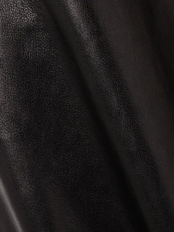 Khaite Caiton Leather Wide-leg Trousers