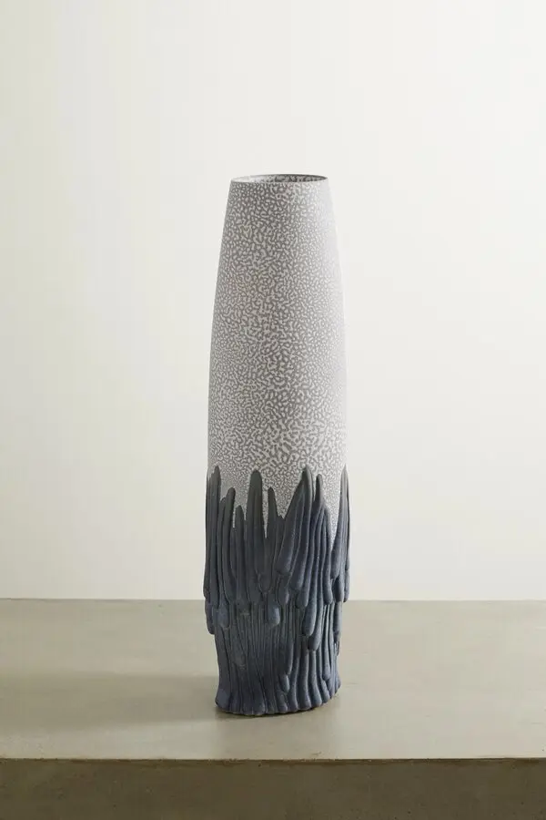 L'Objet Haas Brothers Mojave Medium Earthenware Vase - Blue