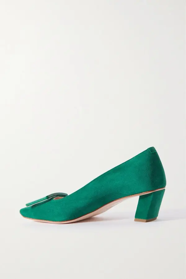 ROGER VIVIER Belle Vivier 45 Suede Pumps